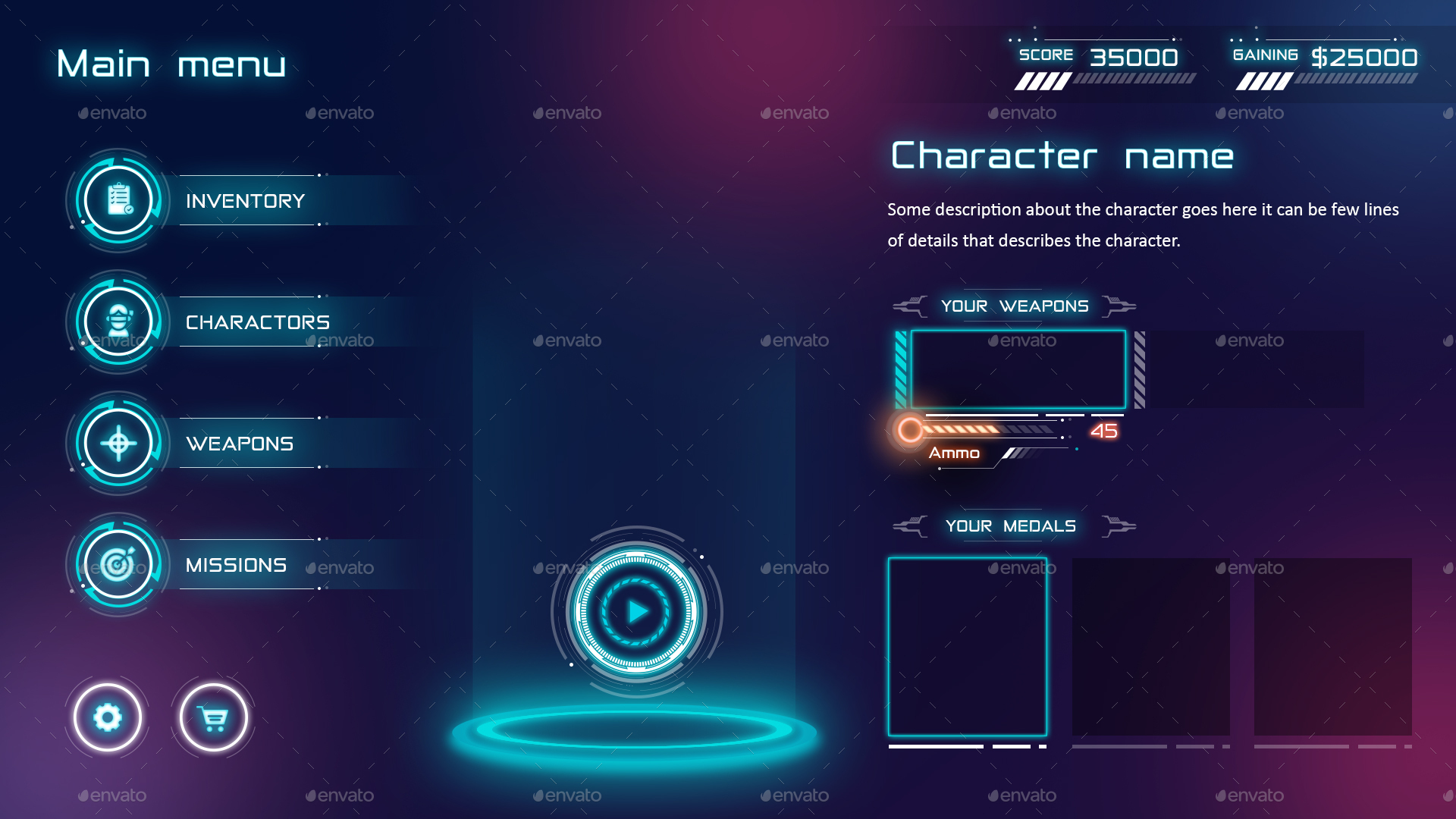 Dot-Z MMORPG Game UI KIT, Game Assets | GraphicRiver